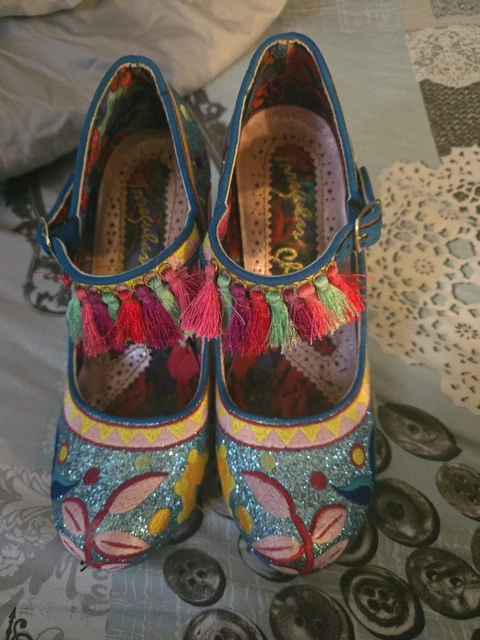 IRREGULAR CHOICE LADIES Court Shoes Size8/42 Multicoloured Glitter £57. ...
