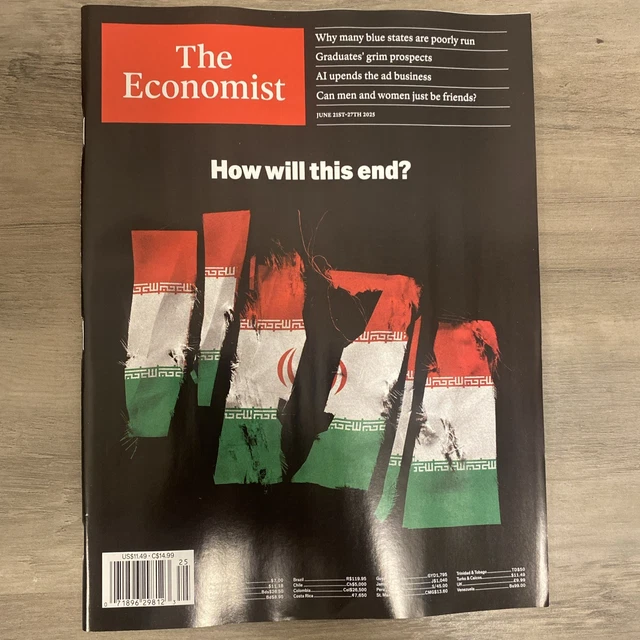 THE ECONOMIST MAGAZINE June 21 St-27th 2025 How Will This End $12.99 ...