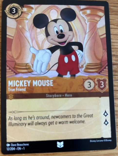 DISNEY LORCANA TCG: Foil Uncommon Card: Mickey Mouse - True Friend £2. ...