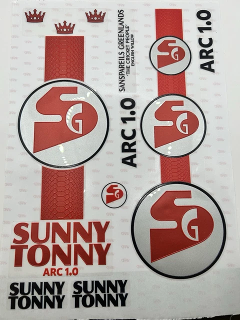 SG SUNNY TONNY Cricket bat sticker 3d Embossed(replica) £8.00 - PicClick UK