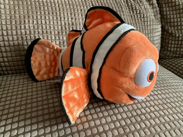DISNEY STORE FINDING Nemo Marlin Dad Soft Plush Toy Clown Fish Stamped ...
