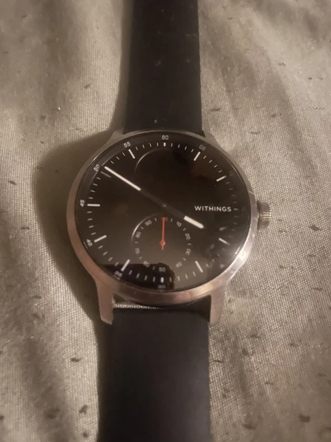 WITHINGS SCANWATCH HYBRID Smartwatch with ECG, HR & Oximeter 42mm ...
