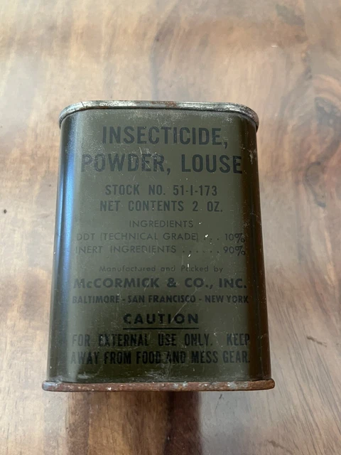 RARE US WW2 McCORMICK INSECTICIDE LOUSE ORIGINAL - MÉDICAL DEPARTMENT ...