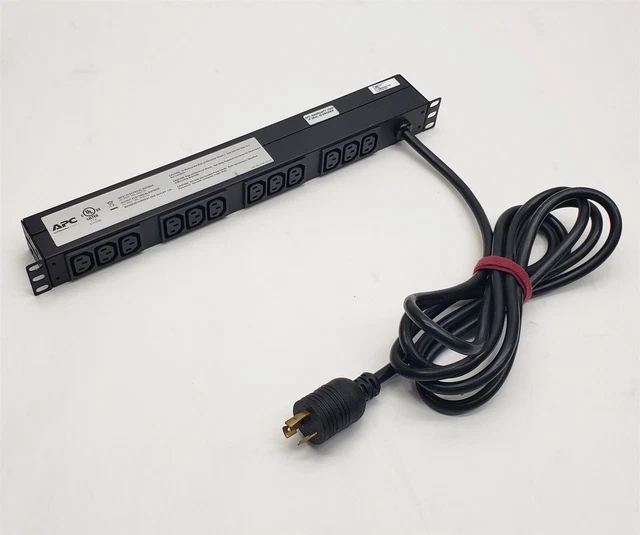 APC AP9566 RACK PDU Power Distribution Unit Basic 1U 16A 208V (12)C13 ...