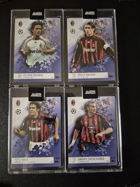 LOT X4 /25 Ac Milan Topps Total Football 24-25 Kaka Shevchenko Inzaghi Maldini EUR 75,00 ...