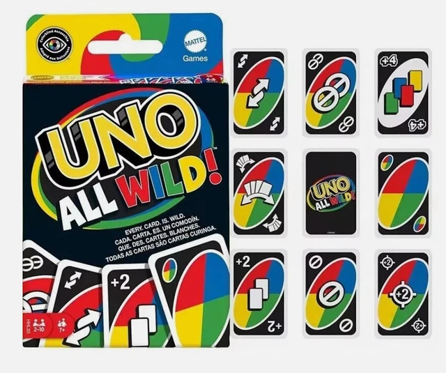 UNO ALL WILD Card Game with 112 Cards Family Adult Kid Card Game Uno AU ...