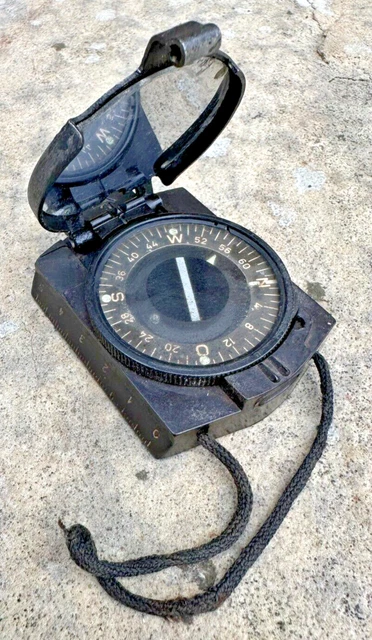 WW2 GERMAN MARCHING Compass + Wartime Makers Markings + Original Cord £ ...