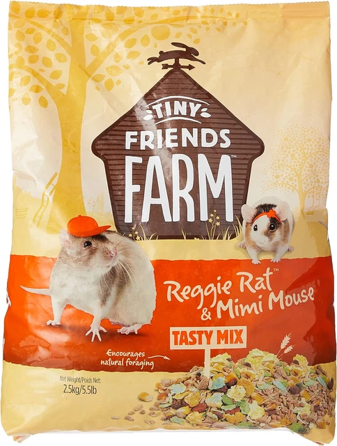 SUPREME PETFOODS TINY Friends Farm Reggie Rat and Mimi Mouse Tasty Mix ...