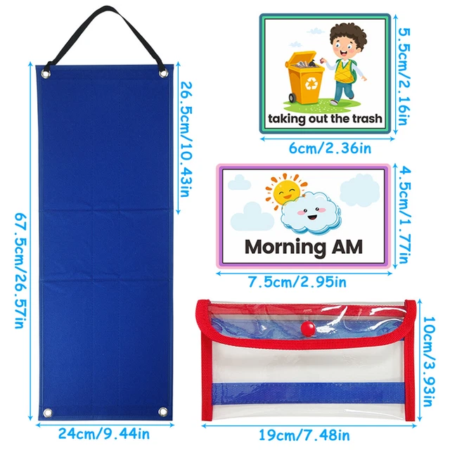 KID VISUAL SCHEDULE Visual Planner Chore Chart with 70 Cards Children ... KID VISUAL SCHEDULE Visual Planner Chore Chart with 70 Cards Children ...