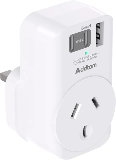 UK TRAVEL ADAPTER, AU to UK Universal Power Adapters with 3 USB Ports(2 ...