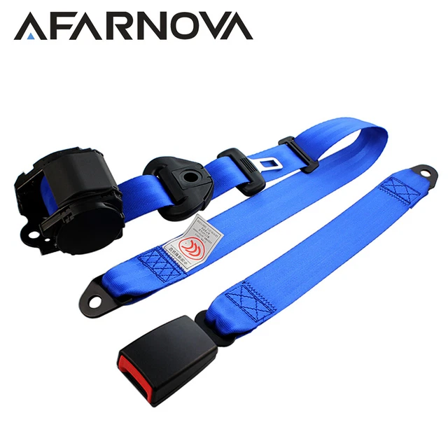 1SET FITS WOLSELEY 3 Point Harness Replace Seat Belt Retractable Blue ...