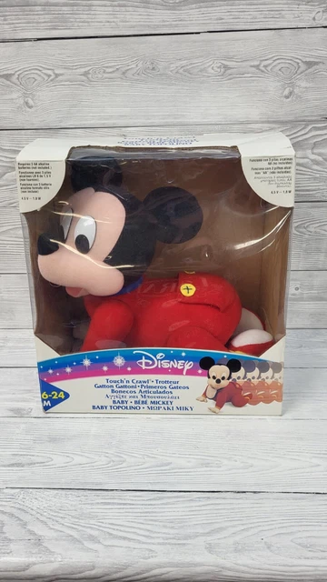 1995 MATTEL DISNEY Baby Mickey Mouse Touch And Crawl Doll In Box. PS ...