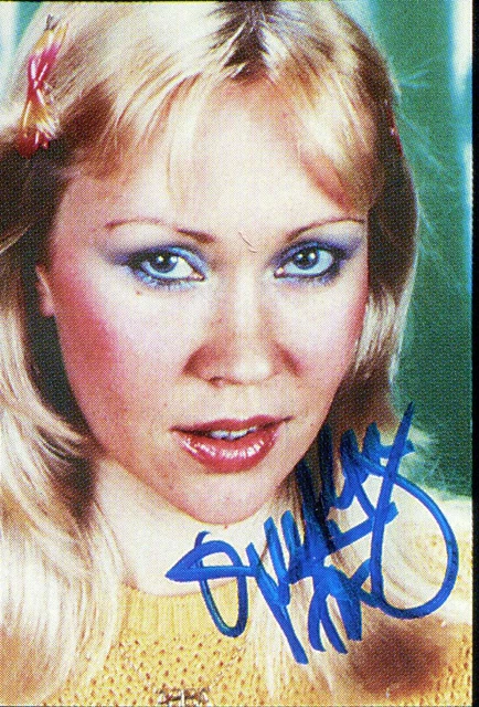 AGNETHA FALTSKOG (ABBA) Signed Photograph - Swedish Pop Stars ...