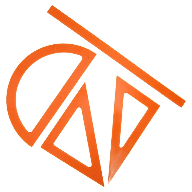 BRAILLE SCHOOL BRAILLE Ruler Set Blind Learning Supplies Triangular ...