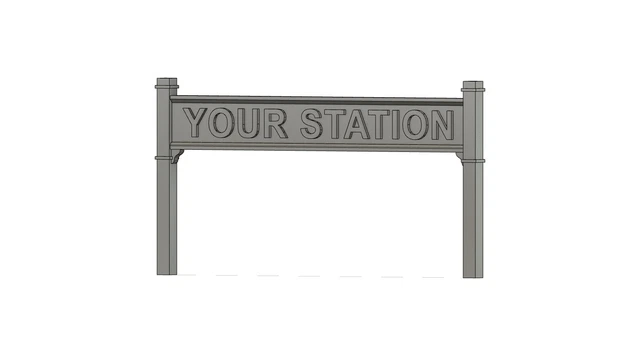 3D PRINTED STATION sign Sign 7mm scale Southern style - O Gauge island ...