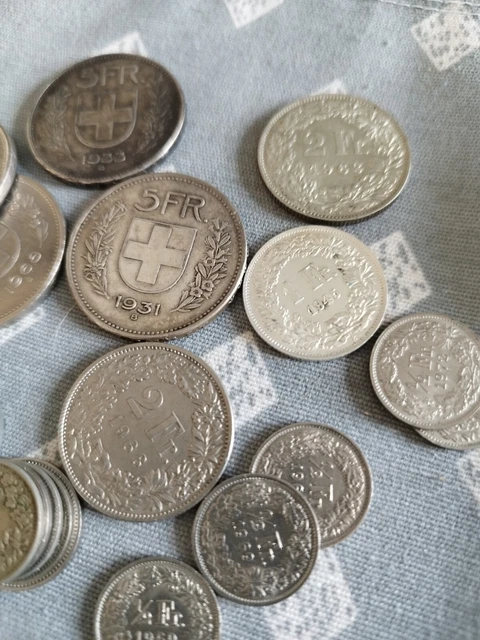 47,90 SCHWEIZER FRANKEN In Münzen Mit Silber EUR 67,04 - PicClick DE