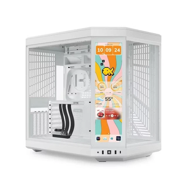 HYTE Y70 TOUCH Infinite Mid Tower Case Snow White E-Atx/Atx/M-Atx/M-Itx ...