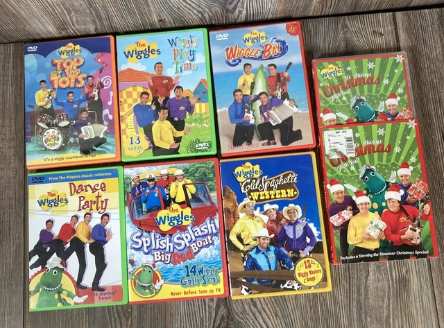 THE WIGGLES DVD Lot of 7 Wiggly Play Time, Dance Party, Cold Spaghetti ...