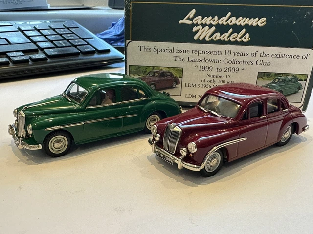 ENSEMBLE JUMEAU RARE modèles Lansdowne n° 13 sur 100 LDM70 Wolseley 15/50 et aimant MG EUR 235 ...