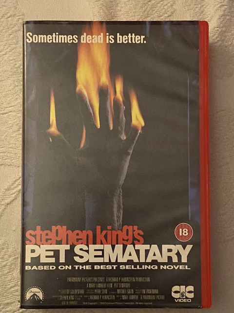 STEPHEN KING'S PET Sematary VHS Ex Rental Video Big Box CIC Video Cert ...
