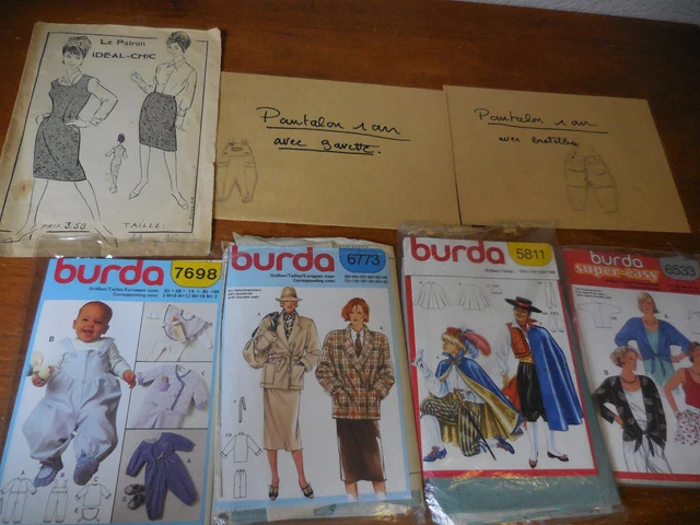 LOT DE 7 Patrons Burda Et Autres EUR 6,00 - PicClick FR