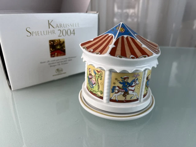 BOÎTE À MUSIQUE Hutschenreuther 2004 carrousel 13 cm avec emballage ...