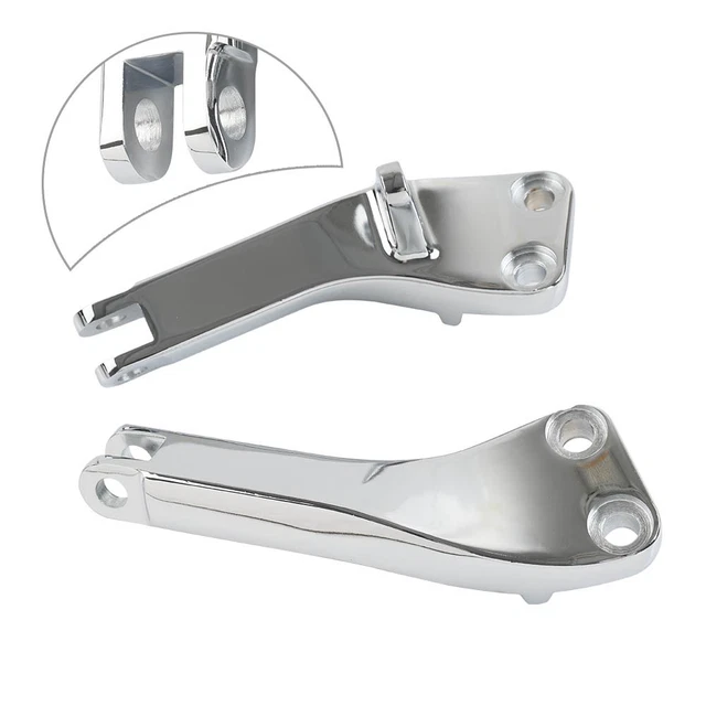PASSENGER FOOT PEG Mount Brackets Chrome For Harley Dyna FXDF FXDL FXDC ...