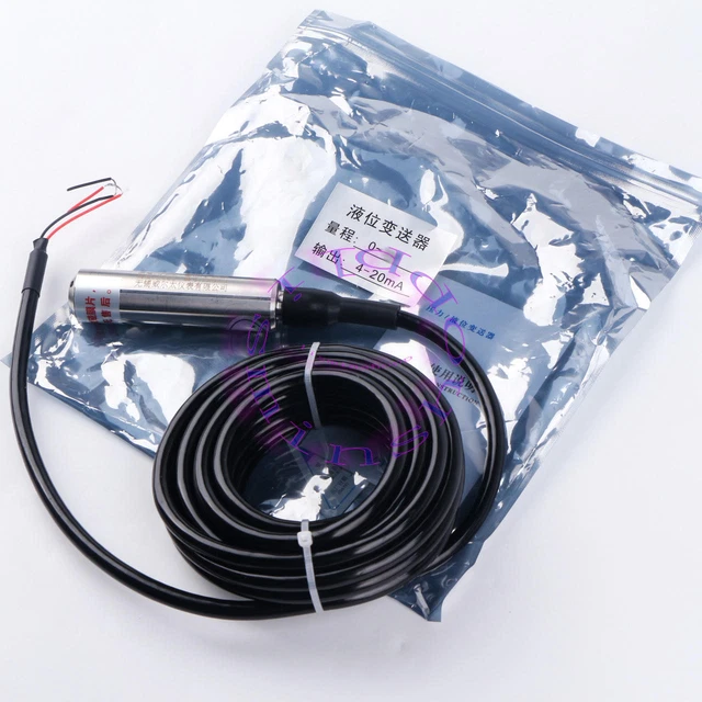1-10M CABLE 4-20MA Water Level Transmitter Liquid Level Transducer ...