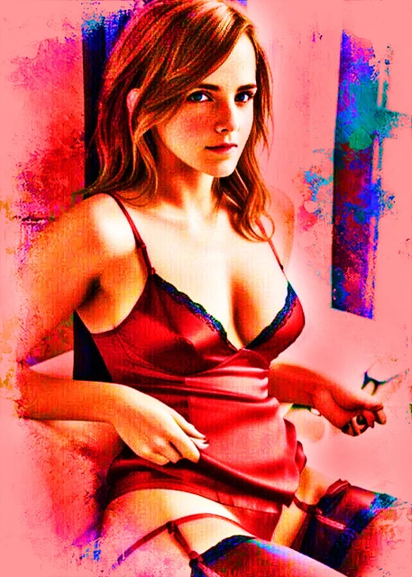 Emma Watson Sexy Model Celebrity 35 Aceo Fine Art Print Card Byq Pinkred 999 Picclick