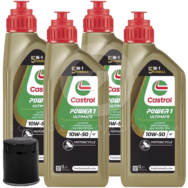 KIT 4L CASTROL Ultimate 10W50 + Filtre Honda VTR SP1 - SP2 - RC51 1000 ...