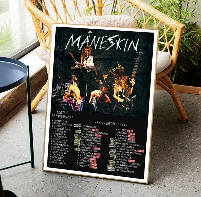 POSTER MANESKIN TOUR 2023, poster musicale EUR 14,96 - PicClick IT