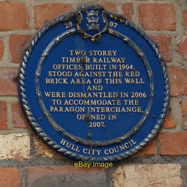 PHOTO 6X4 BLUE plaque at Paragon Station Hull c2014 £2.00 - PicClick UK