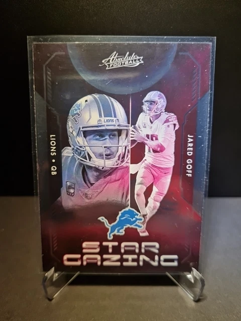 JARED GOFF DETROIT Lions Nfl Panini Absolute 2023 Star Gazing Trading ...