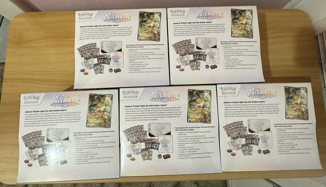 LOT OF 5X Pokemon: Prismatic Evolutions ETB Elite Trainer Box [SEALED ...