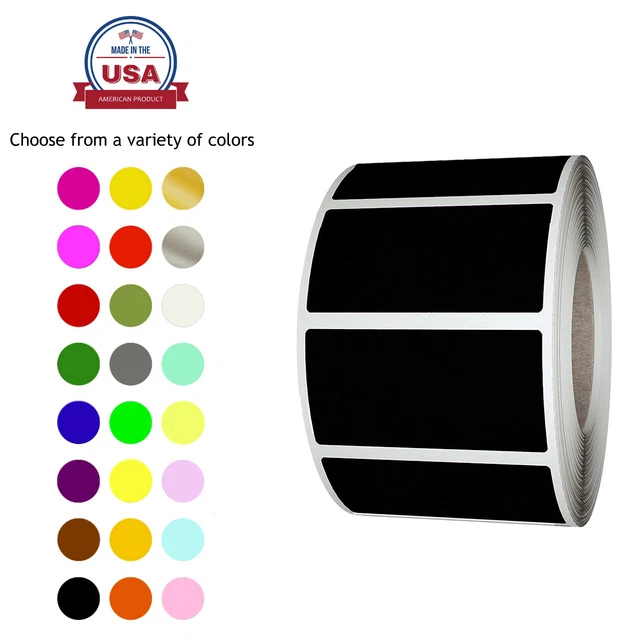 RECTANGULAR COLOR CODING Lables in Rolls 1.57 Inch x 0.75 Inch 500 Pack ...