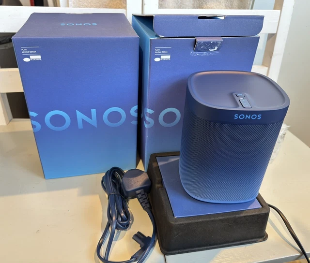 PAIR OF SONOS Play:1 Blue Note Speakers BNIB LIMITED EDITION £999.00 - PicClick UK