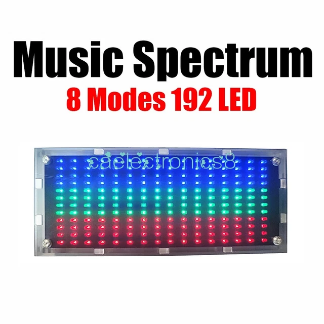 MUSIC SPECTRUM LEVEL indicator rhythm light wire/ voice control 8 modes ...
