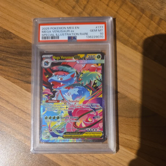 POKÉMON TCG MEGA Evolutions MEGA Venusaur EX 177/132 PSA 10 GRADED GEM ...
