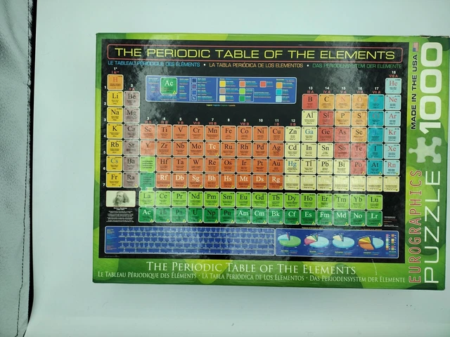 &PERIODIC TABLE OF The Elements" Jigsaw Puzzle by Eurographics. 1000 ...