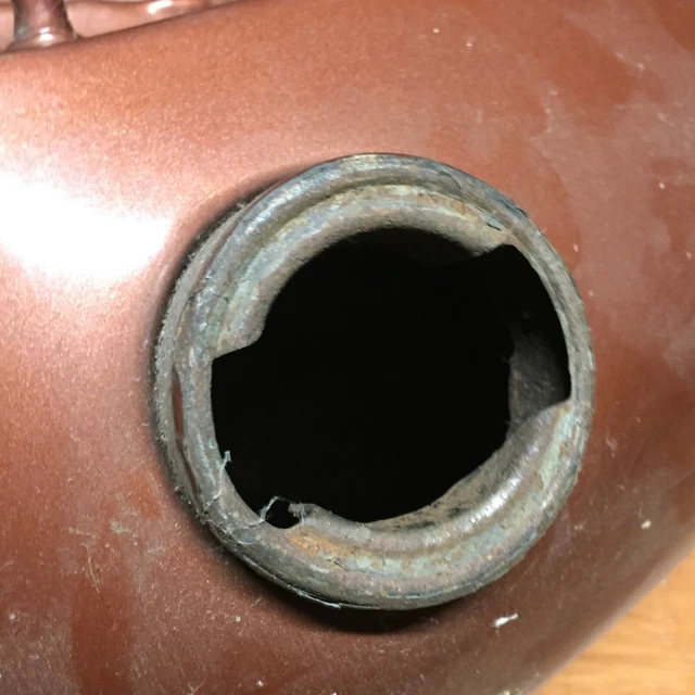 HARLEY DAVIDSON FAT Bob Gas Left Tank Shiny Brown PATINA Chopper CCI WS ...