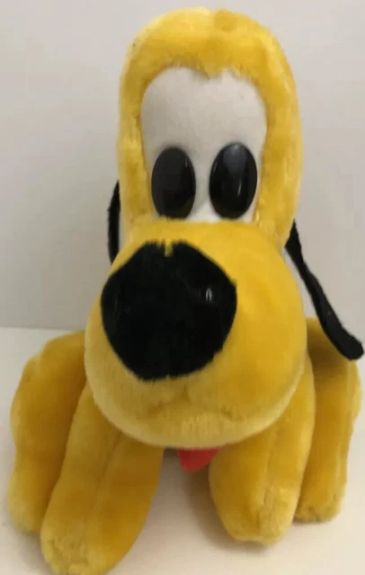 DISNEY PARKS PLUSH Pluto 10" Sitting Dog Disneyland Walt Disney World ...