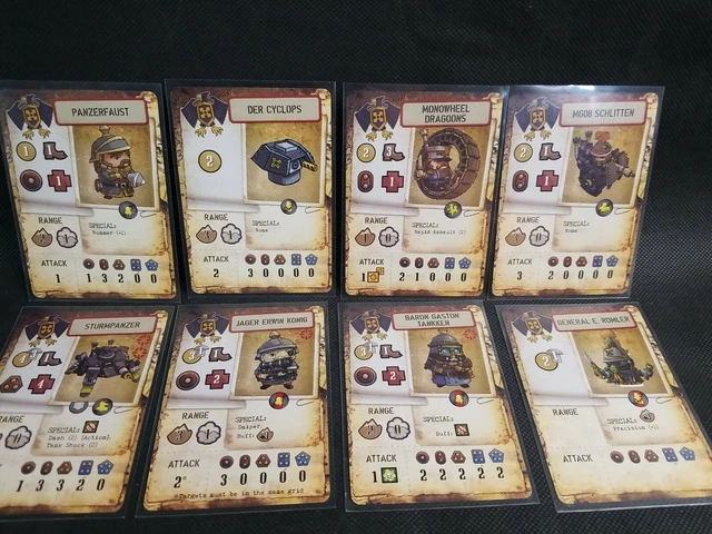 RIVET WARS EASTERN Front Blight Force 8 Stat Cards Sleeved Nm Set ...