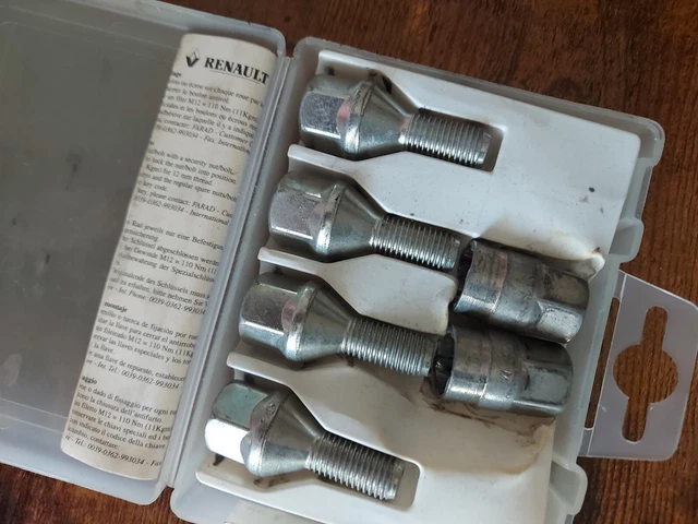 RENAULT SCENIC MEGANE Clio Locking Wheel Bolt Set renault genuine ...