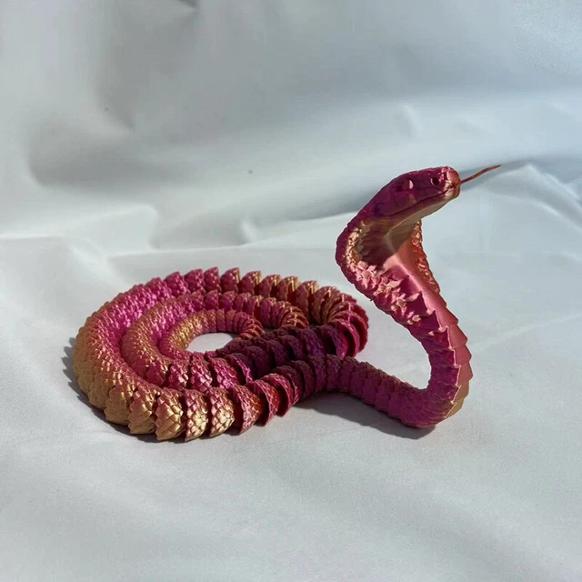 3D PRINTED FIGURES Articulated Snake Realistic Printed Snakes Craft ...