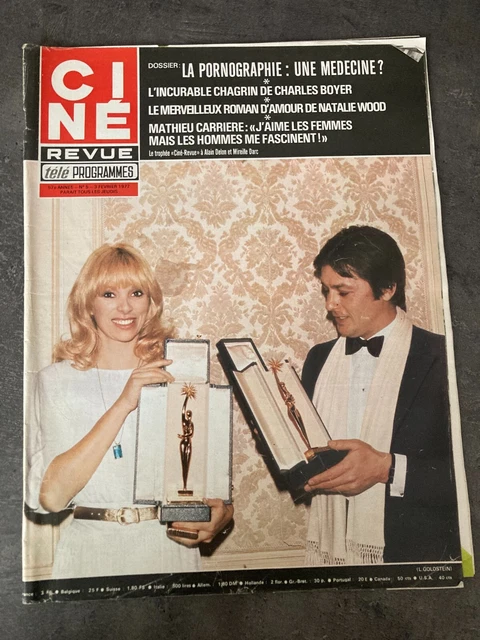 CINE REVUE N°5 3/2/1977 Alain Delon Mireille Darc Nathalie Wood B22 EUR 4,00 - PicClick FR