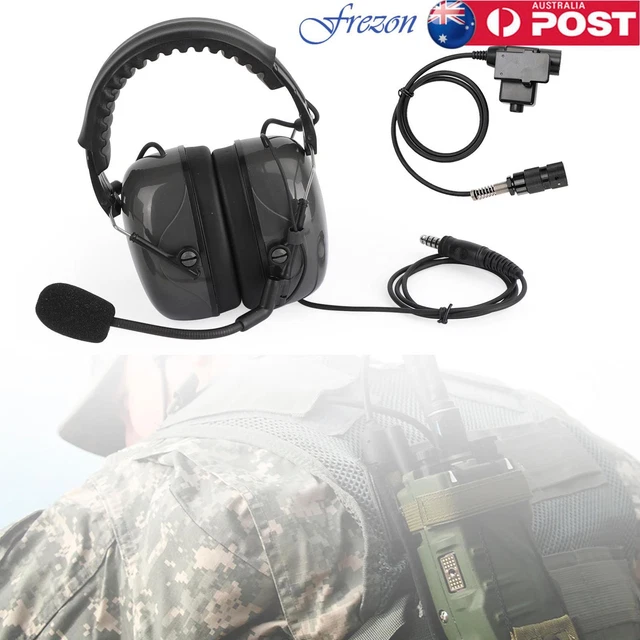 C5 ADJUSTABLE NOISE Cancelling Headset 6-Pin U94 PTT For AN/PRC148 ...