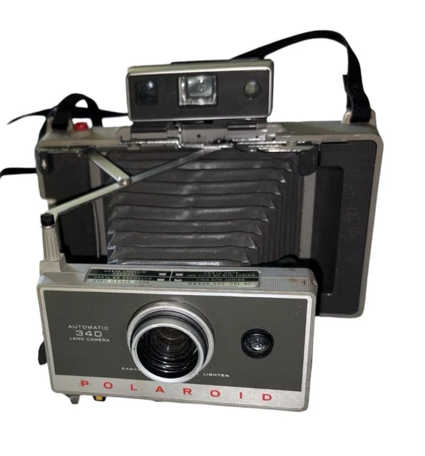 VINTAGE POLAROID AUTOMATIC 340 Land Camera Folding Instant Film Camera ...
