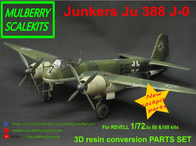 1/72 JUNKERS JU 388 J-0 Night Fighter Resin Conversion Set Mulberry ...