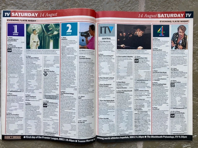 RADIO TIMES 14-20 Aug 1993. Midlands. Kate Adie, Ryan Giggs, Sally ...