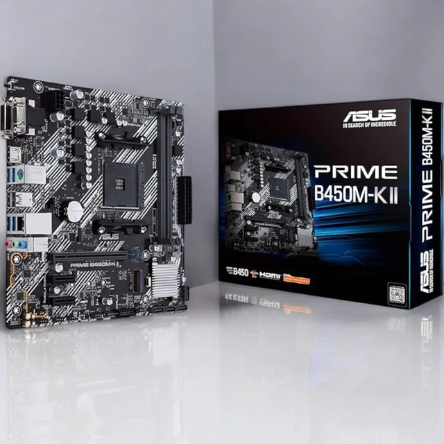 ASUS GAMING MOTHERBOARD Prime B450M-K II AMD B450 Socket AM4 Micro ATX ...